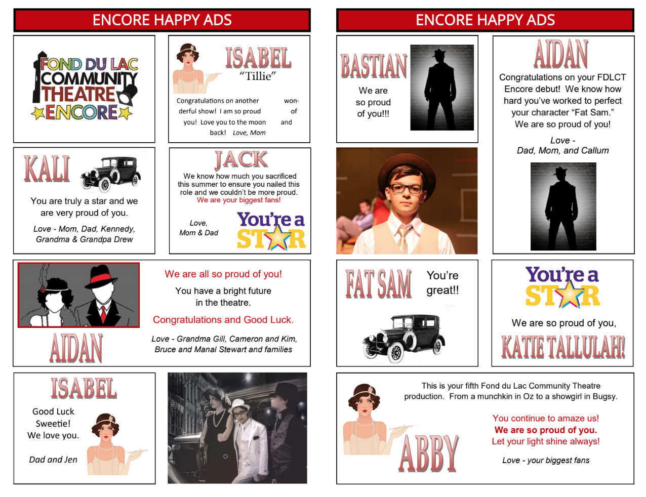 Happy Ads - Fond du Lac Community Theatre